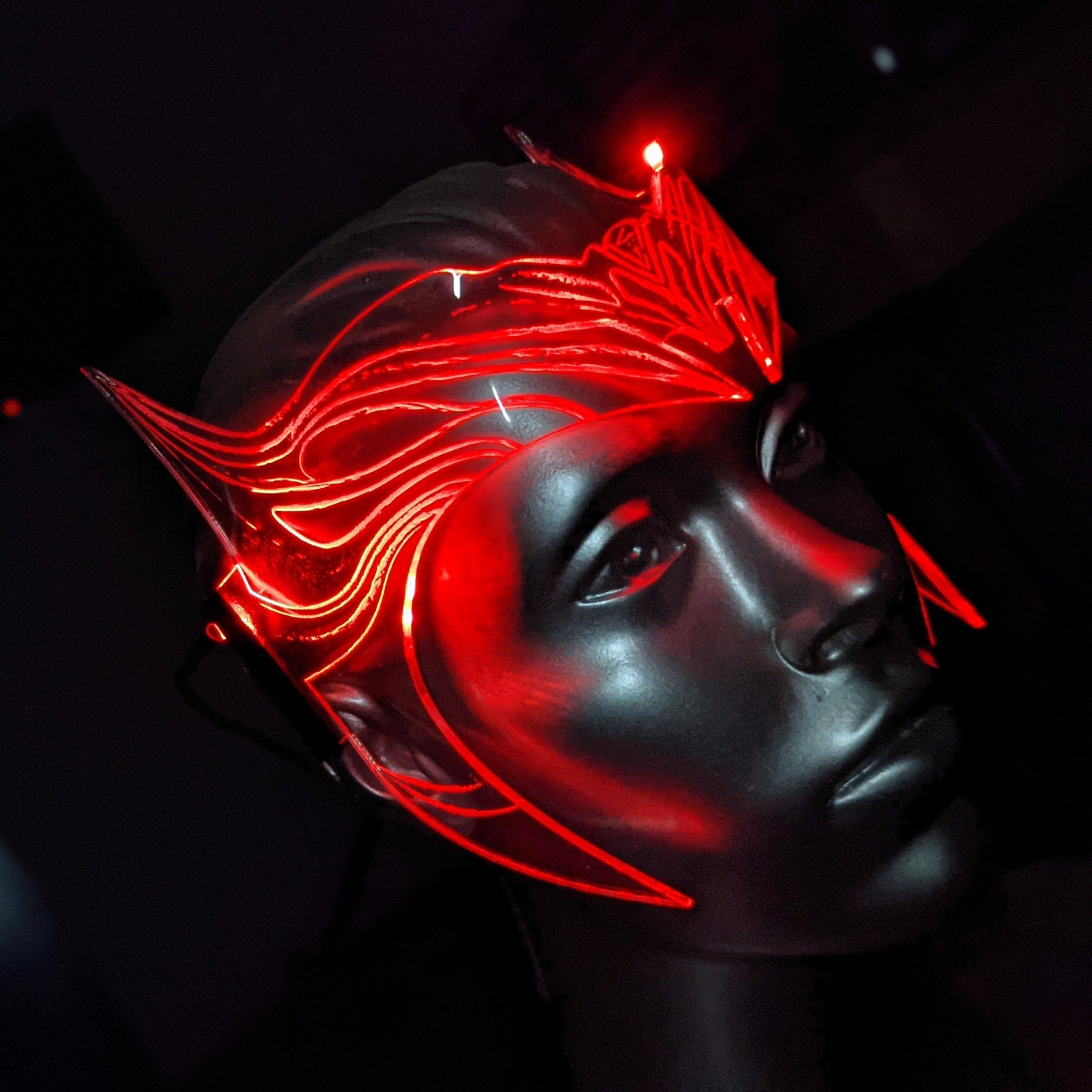 Crimson Witch LED Light up Headpiece Convention Cosplay - Etsy UK