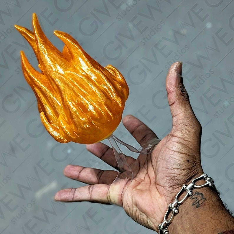 3D Printed Floating Fireball Prop ( Cosplay, Convention, Halloween ...