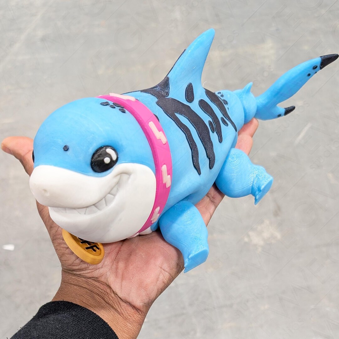 JEFF the Land Shark Flexy Toy: Glow in the Dark 3D Printed Cosplay Prop - Etsy