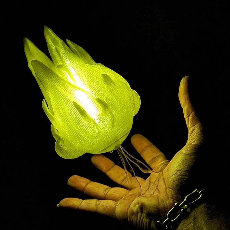 3D Printed Floating Fireball Prop ( Cosplay, Convention, Halloween ...