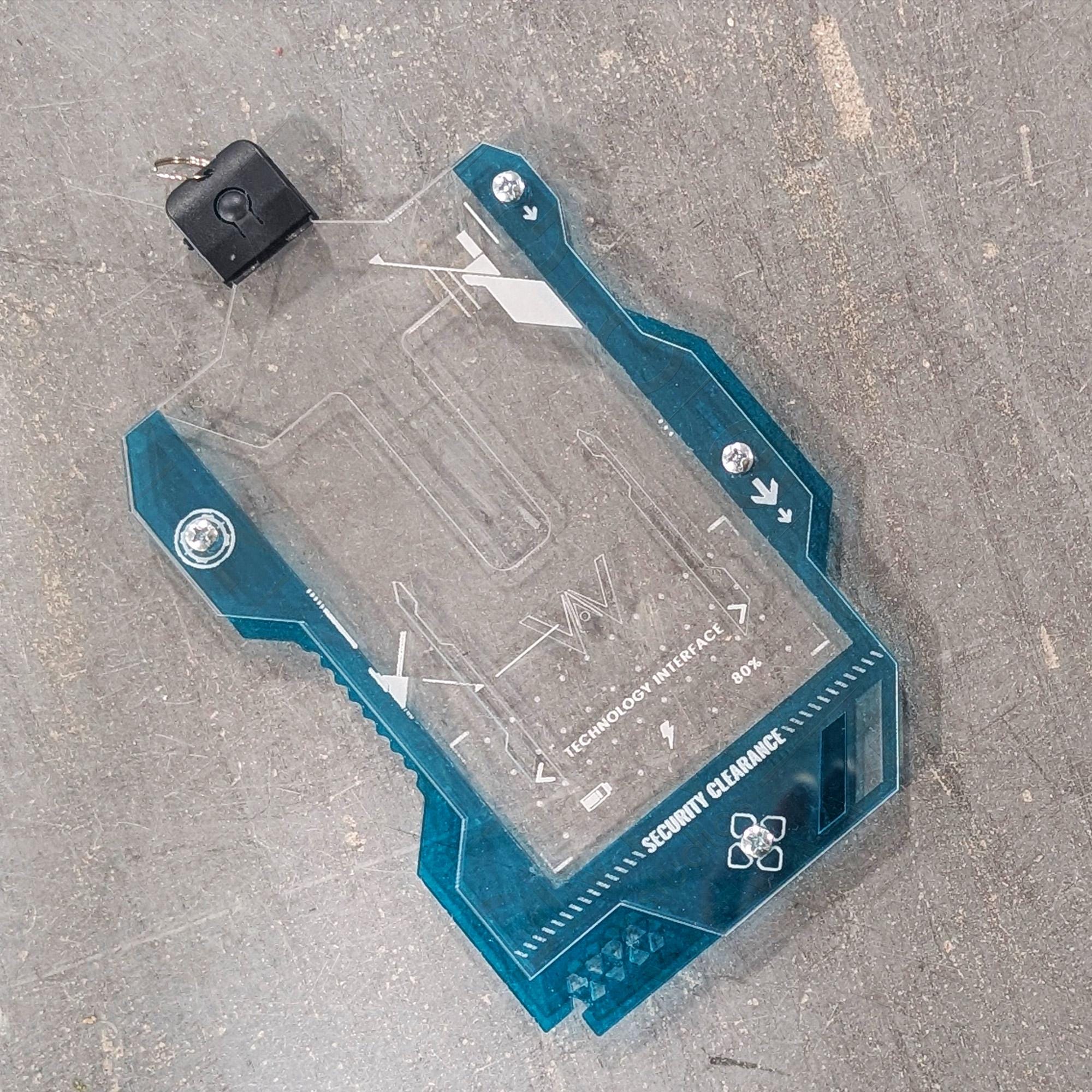 Futuristic Cyberpunk Light up RGB LED Pass/badge Holder ( Cosplay ...