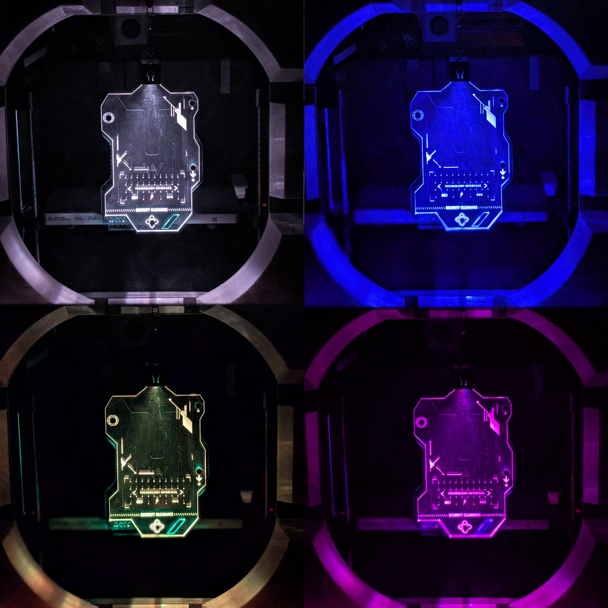 Futuristic Cyberpunk Light up RGB LED Pass/badge Holder ( Cosplay ...