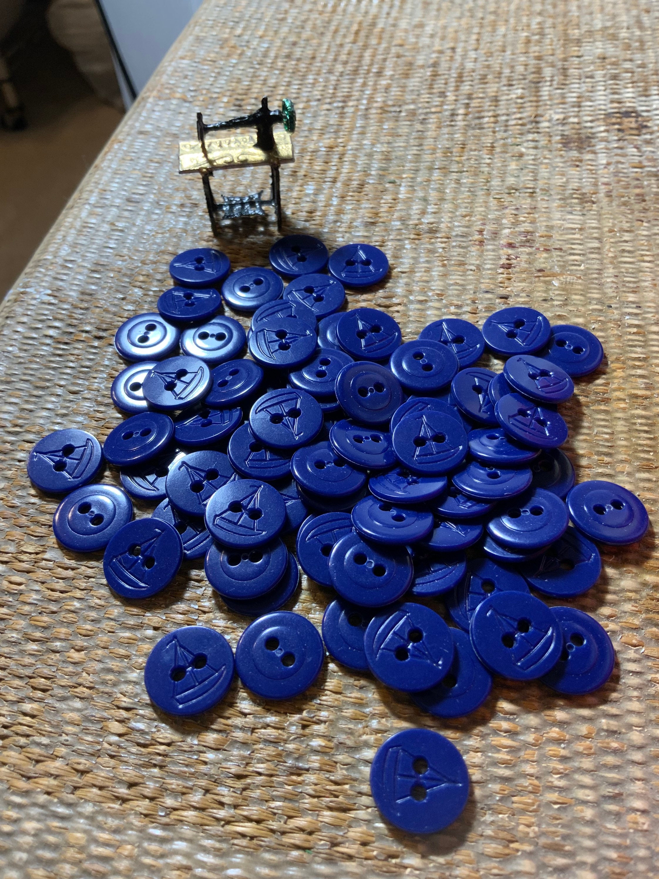 Navy Sailboat Buttons 75 Pieces Vintage Navy Sailboat Engraved Sailor ...