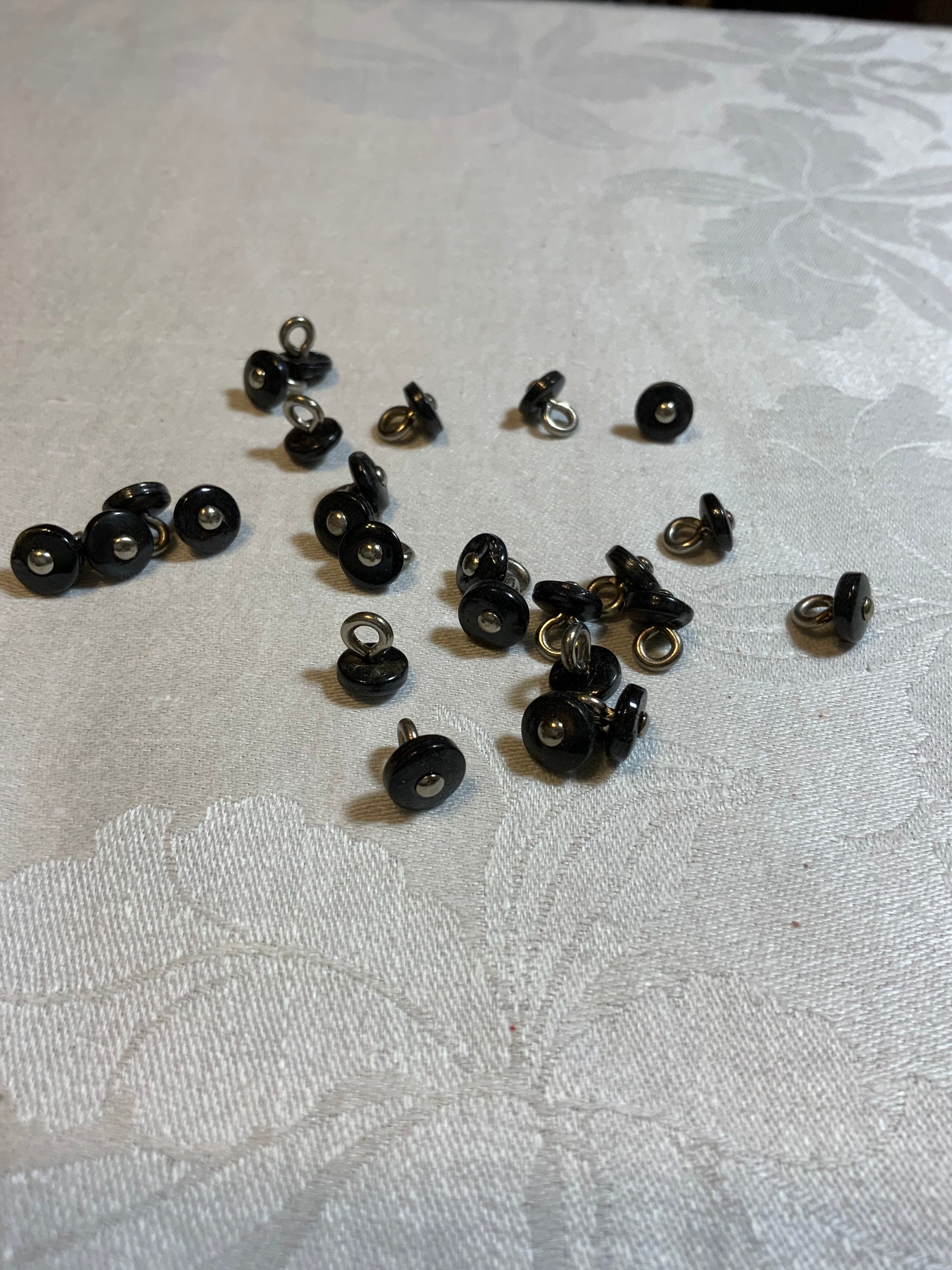 Shoe Boot Buttons Antique Black Pearl Shoe Boot Buttons 25 Pieces Metal ...