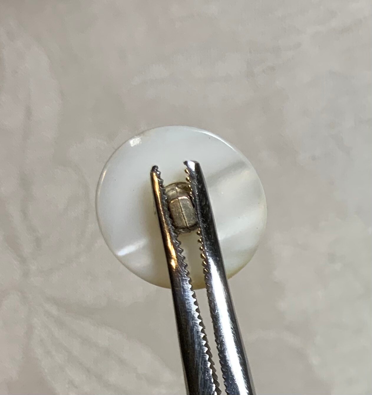 Vintage Mother of Pearl Metal Shank Buttons MOP 11mm or 7/16 Inch. 25 ...