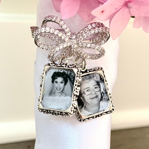 Memorial Memory Wedding Photo Charm Kilt Pin Bouquet Charm - Etsy