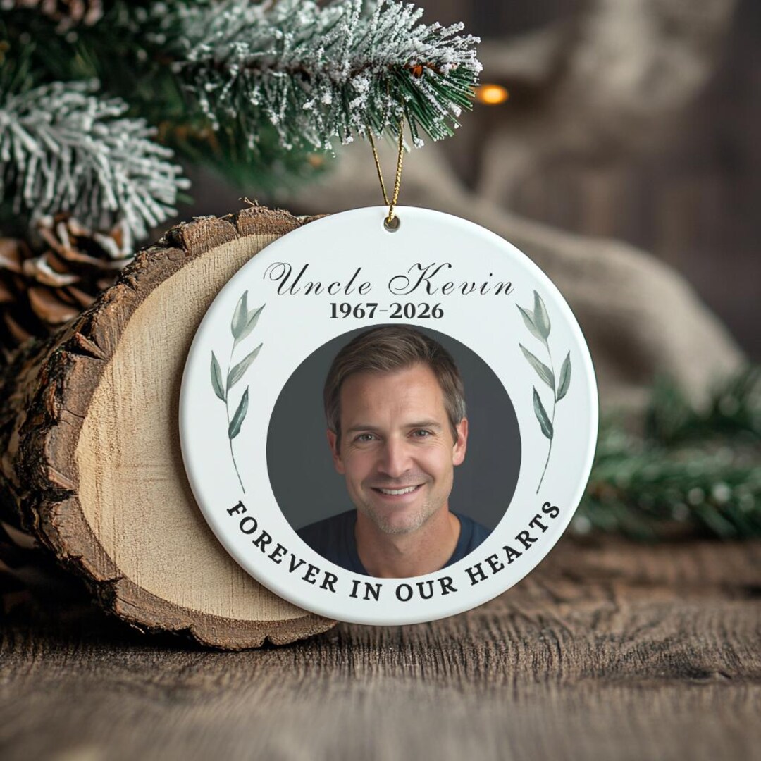 Personalized Uncle Memorial Photo Ornament in Memory of Uncle Sympathy ...