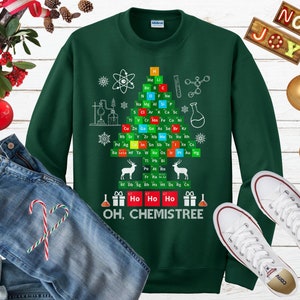 Chemistry Ugly Christmas Sweater Oh Chemistree Science Pun - Etsy
