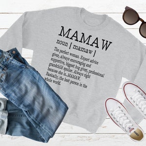 Mamaw Definition Shirt, Funny Mamaw T-shirt, Personalized Grandma Shirt ...