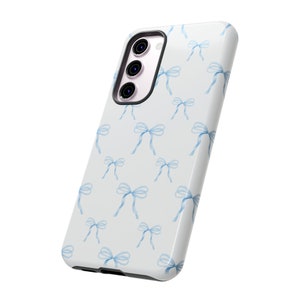 Coquette Blue Bow Phone Case Watercolor Blue Ribbon iPhone Case ...