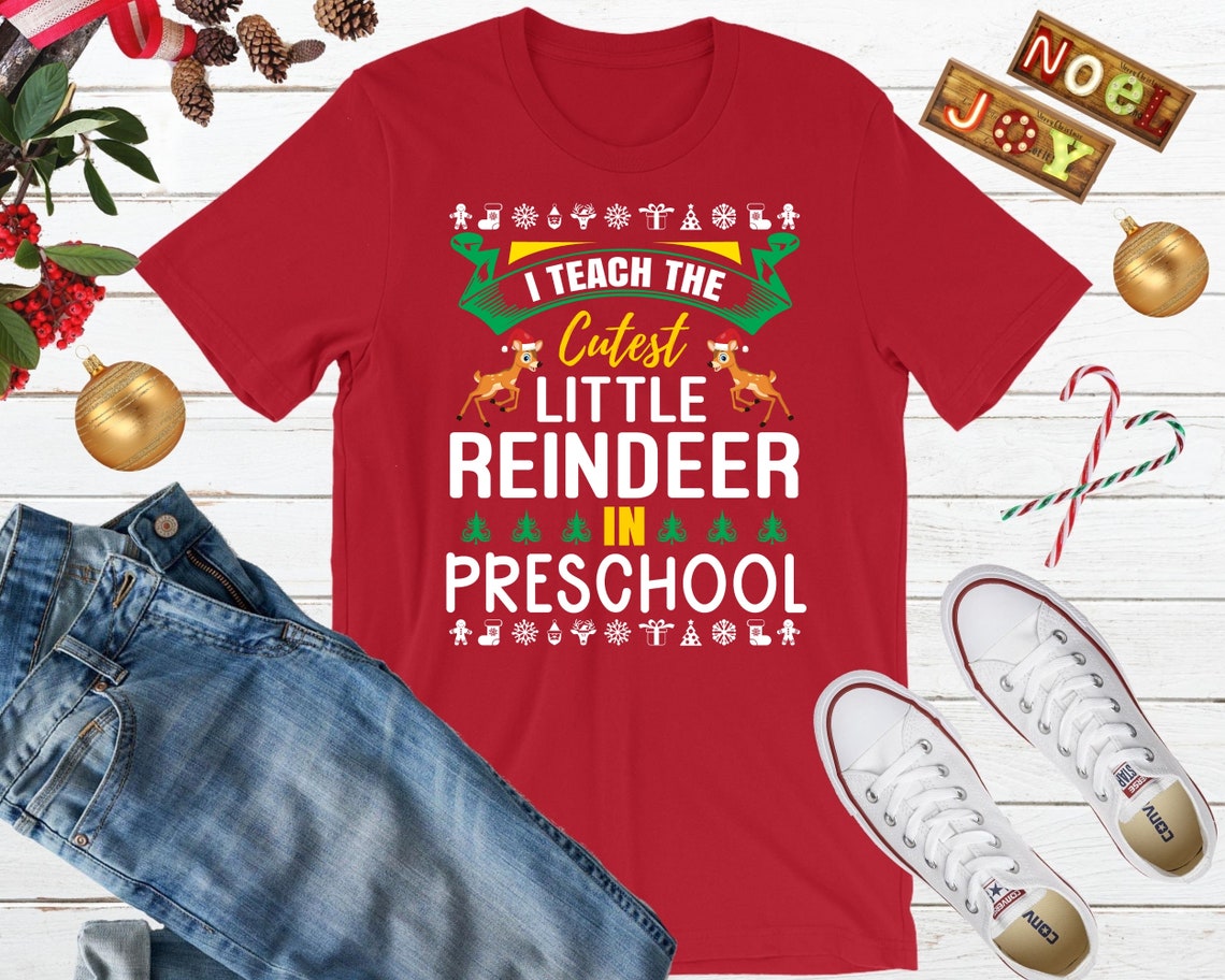 Personalized Pre-k Teacher Christmas Shirt I Teach the Cutest - Etsy