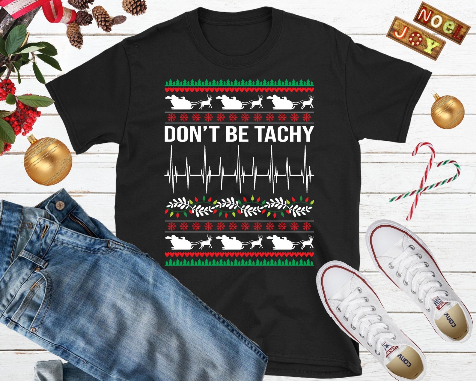 Don't Be Tachy Cardiac Nurse Ugly Christmas Sweater - Etsy