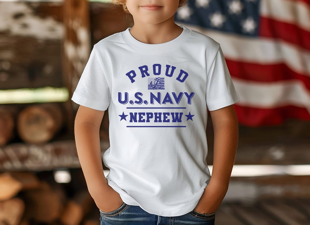 Proud US Navy Nephew Shirt, Navy Niece Nephew Gift, Military Nephew ...