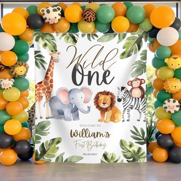 Wild One Backdrop - Etsy