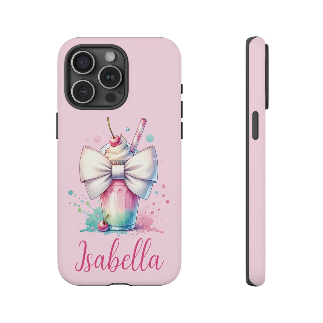 Custom Coquette Milkshake Cherry With Bow iPhone Case & Samsung Case ...