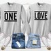 One Love Couple Sweatshirt Matching Couple Shirts - Etsy