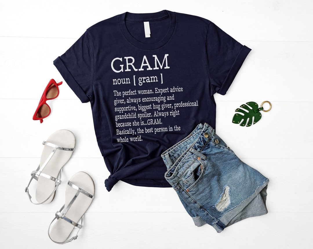 Gram Definition Shirt, Funny Grandma T-shirt, Personalized Gram Shirt ...