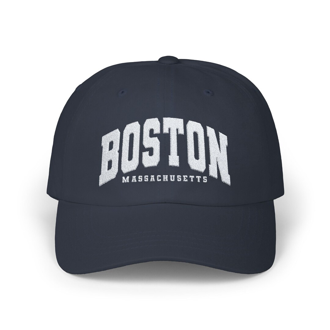 Custom City and State Embroidery Hat Embroidered Boston Hat Vintage ...