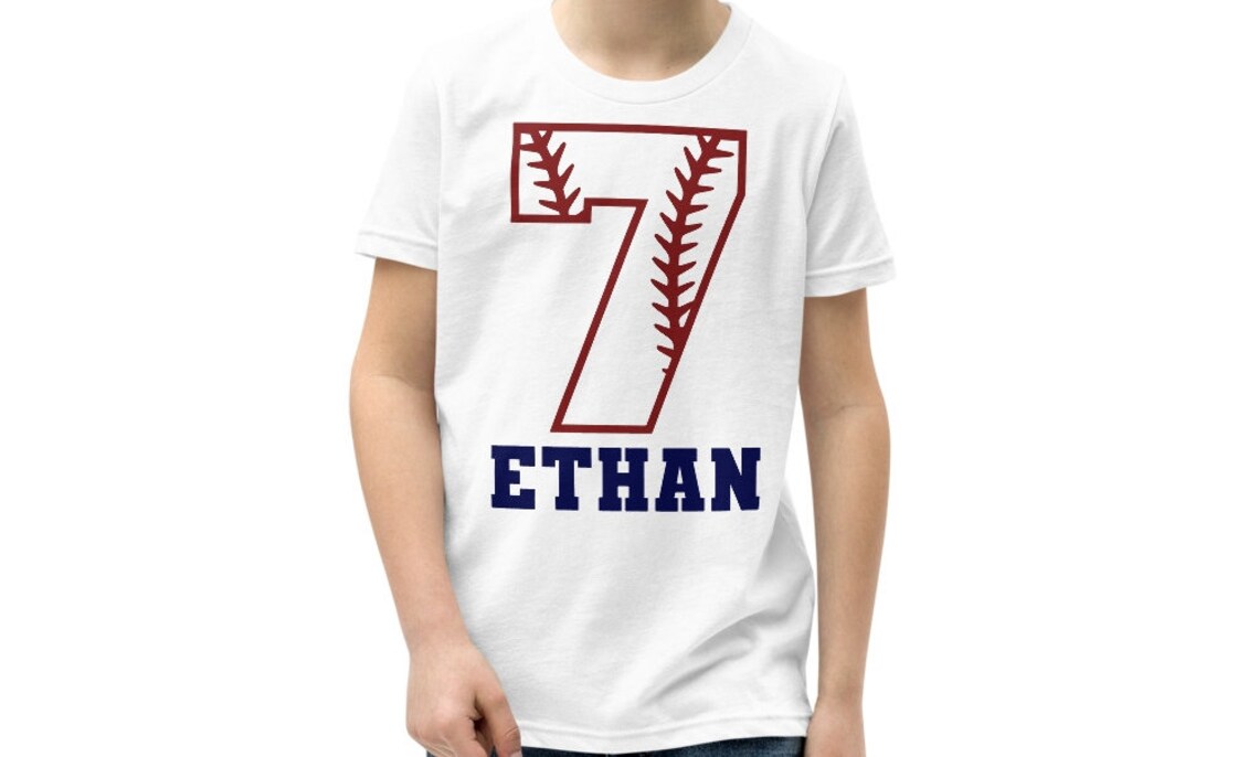 Personalized Baseball 7th Birthday Shirt Boys Seventh | Etsy