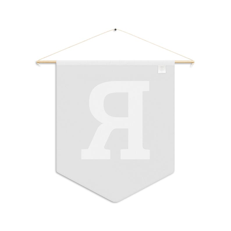 Custom Initial Pennant Vintage Preppy Name Banner Personalized Navy and ...