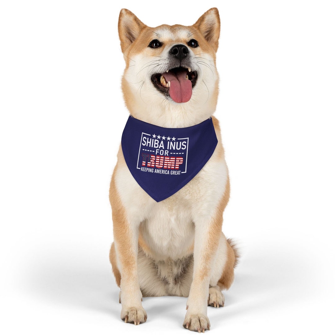Shiba Inus for Trump Custom Dog Bandana Collar Conservative Shiba Inu ...