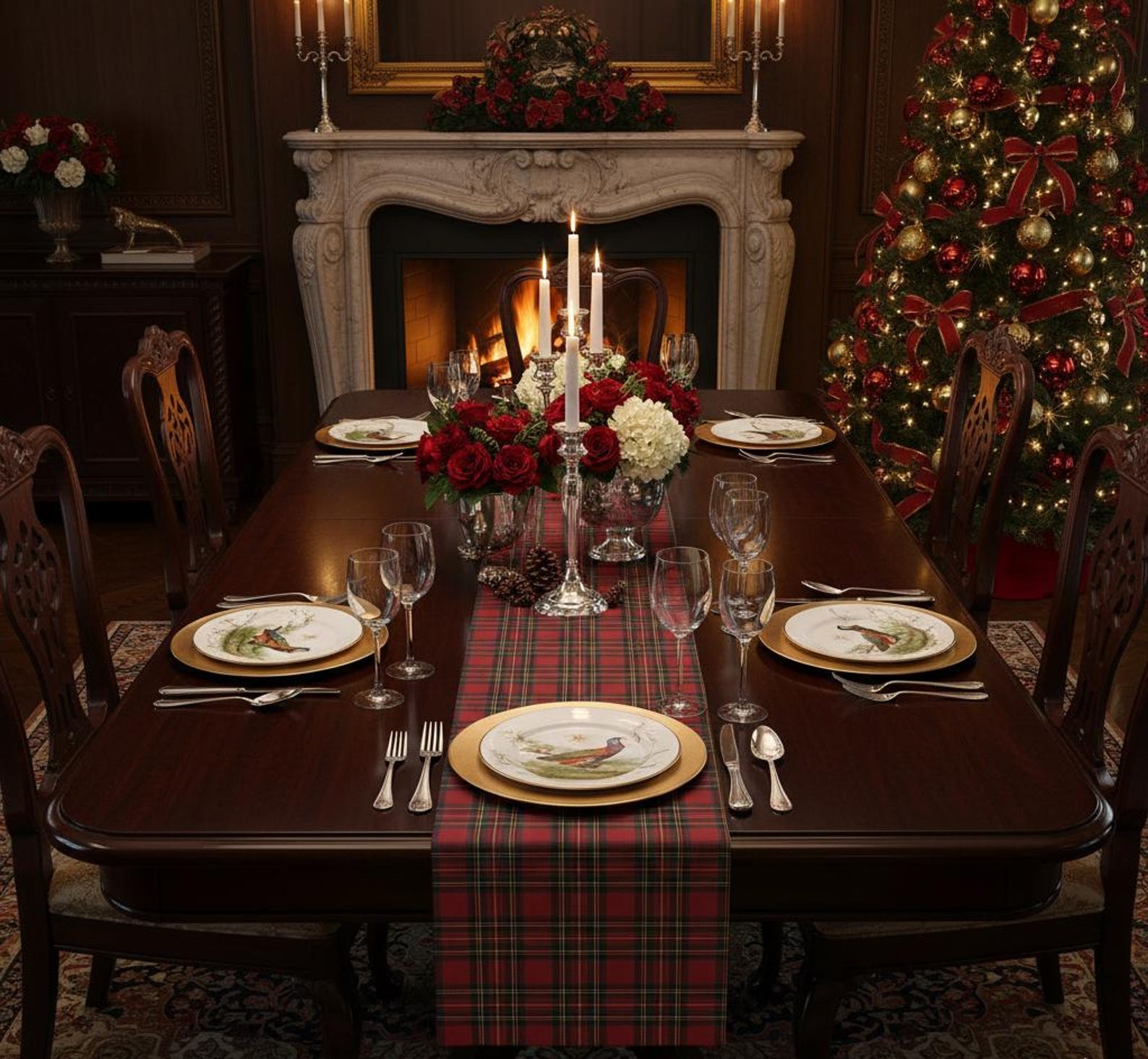 Royal Stewart Tartan Table Runner Classic Red Plaid Table Decor ...