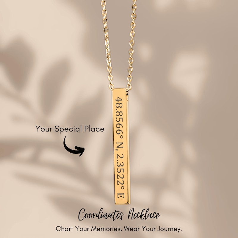 Latitude Longitude Necklace - Etsy