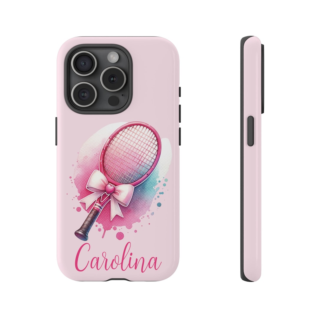 Custom Tennis Racquet Coquette Bow Phone Case Tennis Player iPhone Case ...