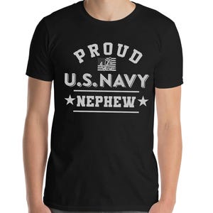 Proud US Navy Nephew Shirt, Navy Niece Nephew Gift, Military Nephew ...