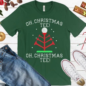 Oh Christmas Tee Golfing Ugly Christmas Sweater, Xmas Golf Pun Shirt ...