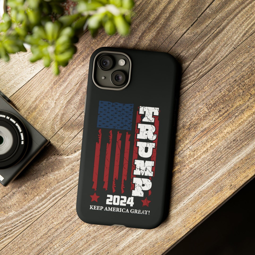 Trump 2024 Keep America Great Vintage American Flag Phone Case Donald ...