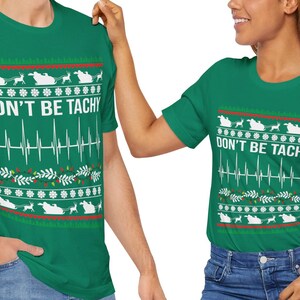 Don't Be Tachy Cardiac Nurse Ugly Christmas Sweater Cardiac Nurse Xmas ...