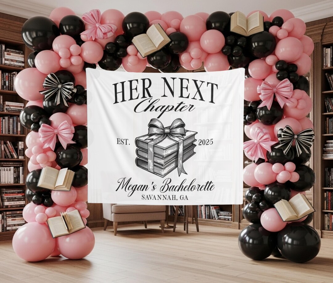 Custom Book Bachelorette Photo Backdrop Book Club Bach Party Banner Her ...