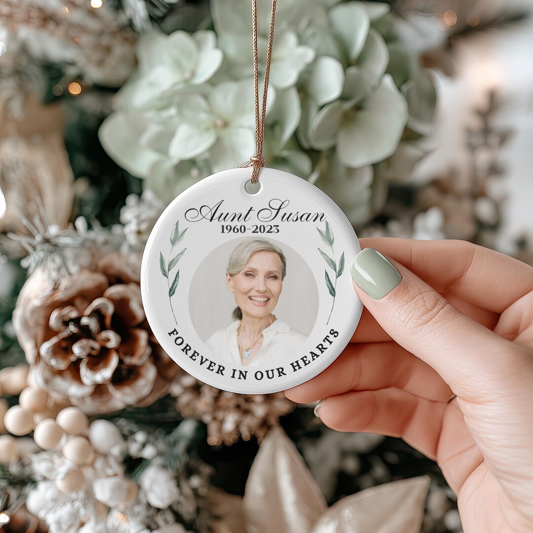 Personalized Aunt Memorial Photo Ornament in Memory of Auntie Sympathy ...