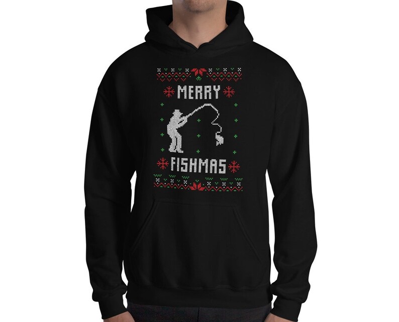 Merry Fishmas Ugly Christmas Sweater Funny Fishing Holiday - Etsy