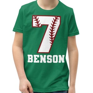Personalized Baseball 7th Birthday Shirt, Boys Seventh Birthday Gift ...