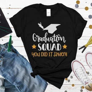 Personalized Graduation Squad Shirt, Matching Family Graduation T-shirt ...