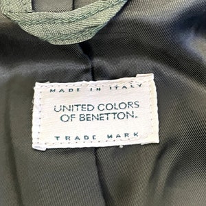 Vtg Y2K United Colors of Benetton Women KHAKI Sport Coat SUIT Jacket ...