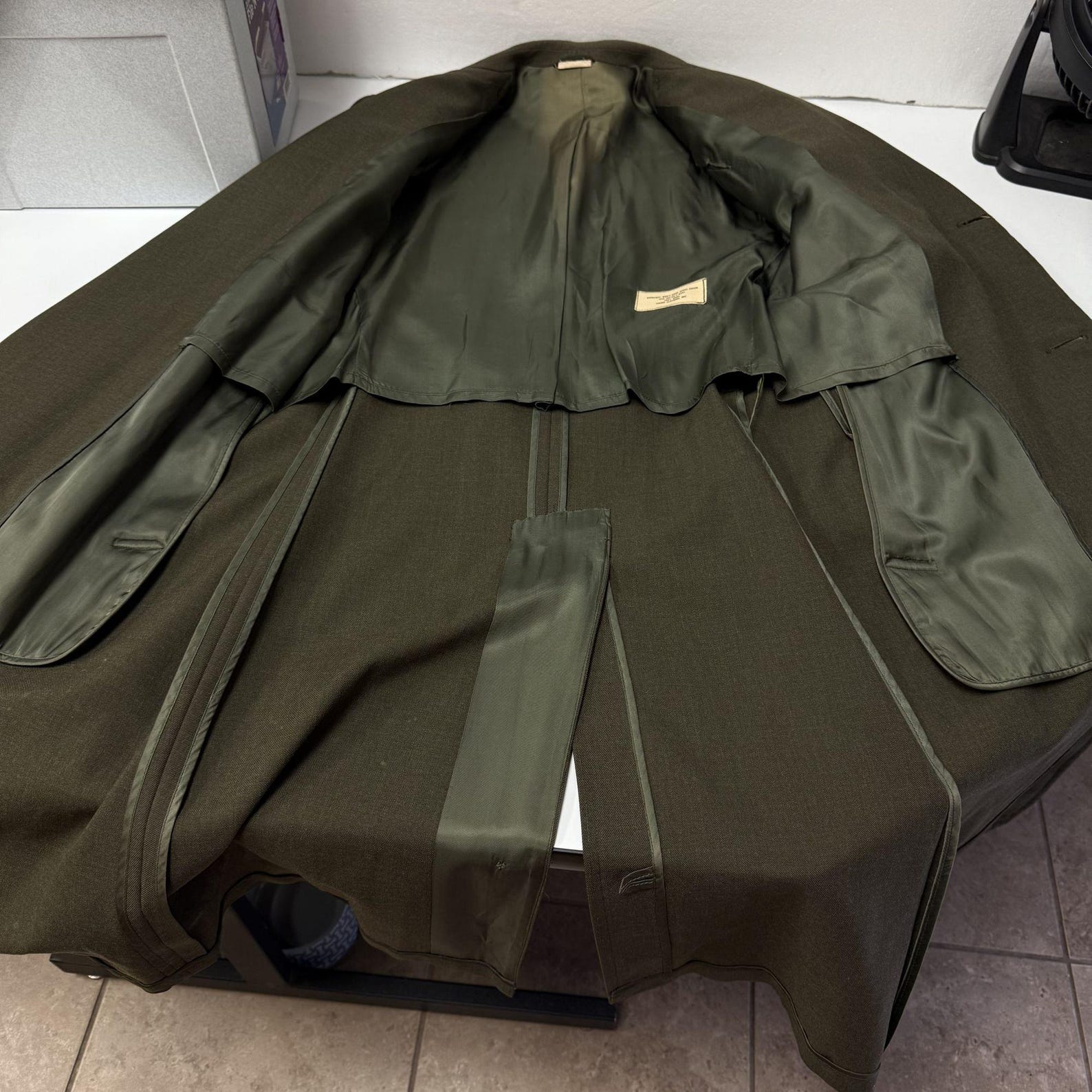 Vintage 60's Viking Clothing VIETNAM Era Military SERGE Green Wool ...