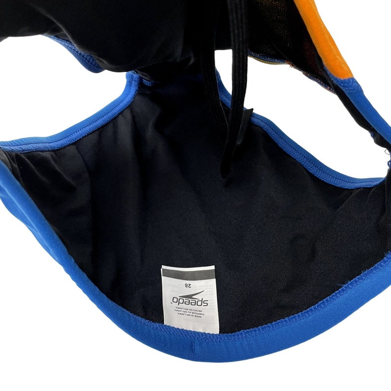 Vintage Speedo Boys Blue Yellow Bikini Swim Suit Competition Swimming ...