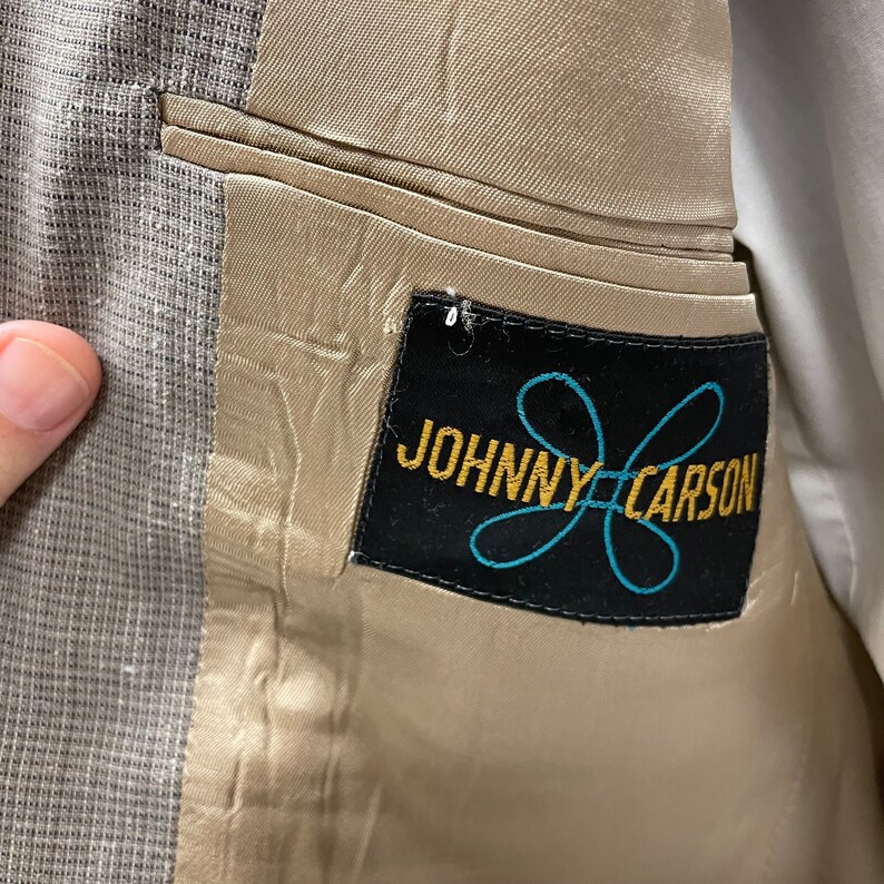 Vintage 50 60's Johnny Carson Gray Hollywood Sport Coat ATOMIC FLECK ...