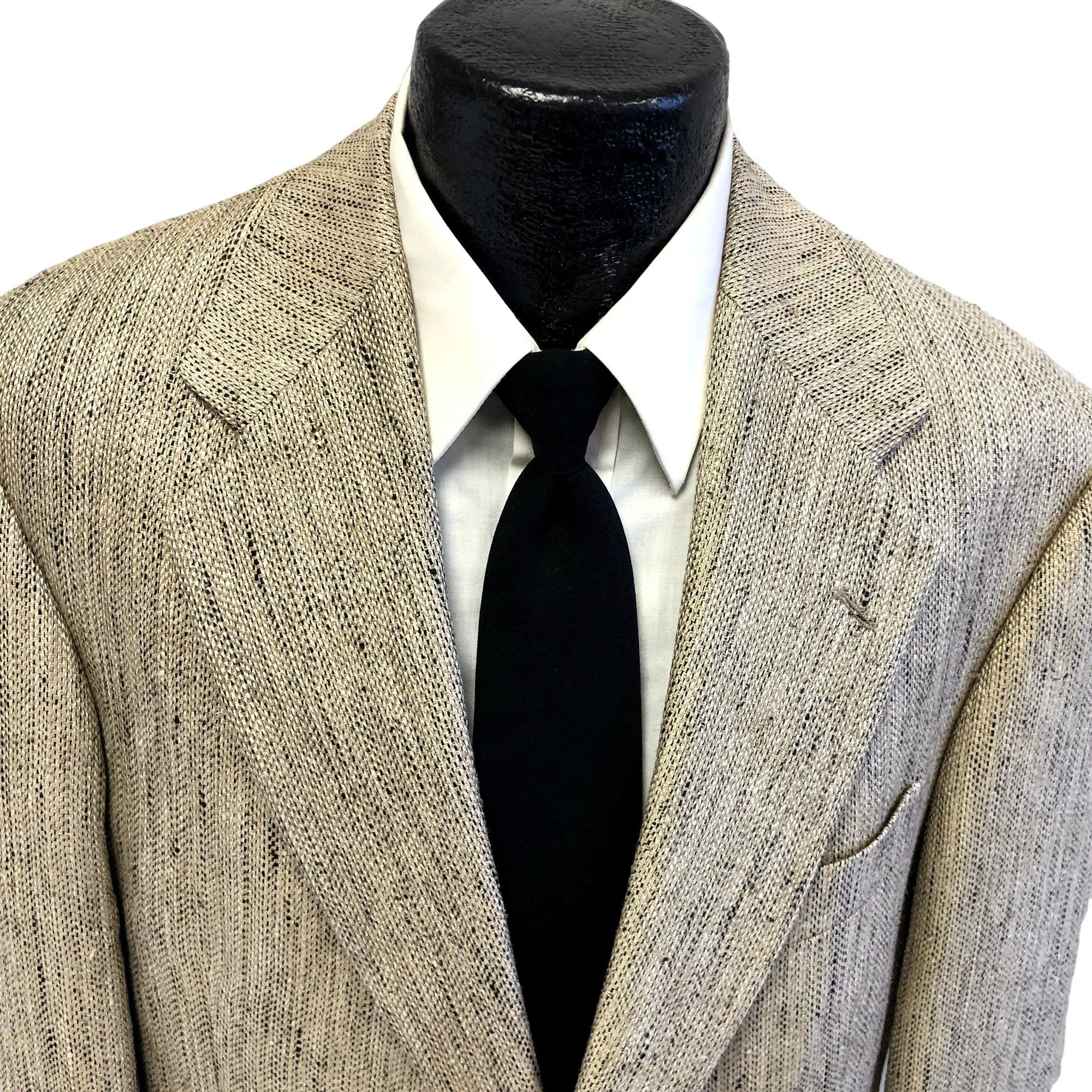 Croft & Barrow Men TROPICAL Sport Coat Gold Black FLECK Jacket 100% ...