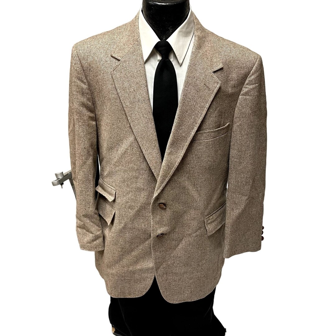 Vintage 60’s Dillards Men's Brown DONEGAL Tweed Sport Coat HACKING ...