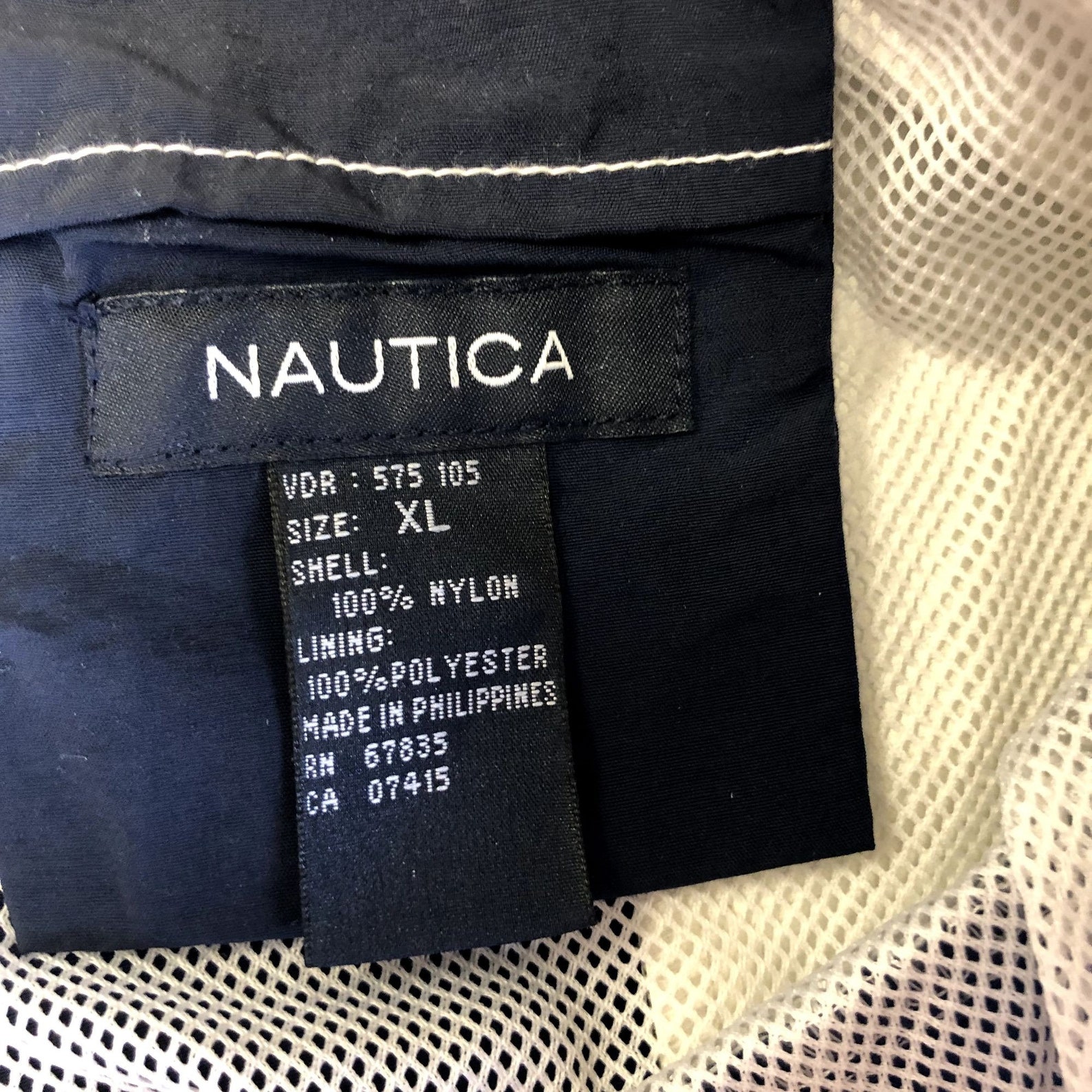 Vintage 90's Nautica Blue Yellow Color Block NYLON Trunks SWIM Suit ...