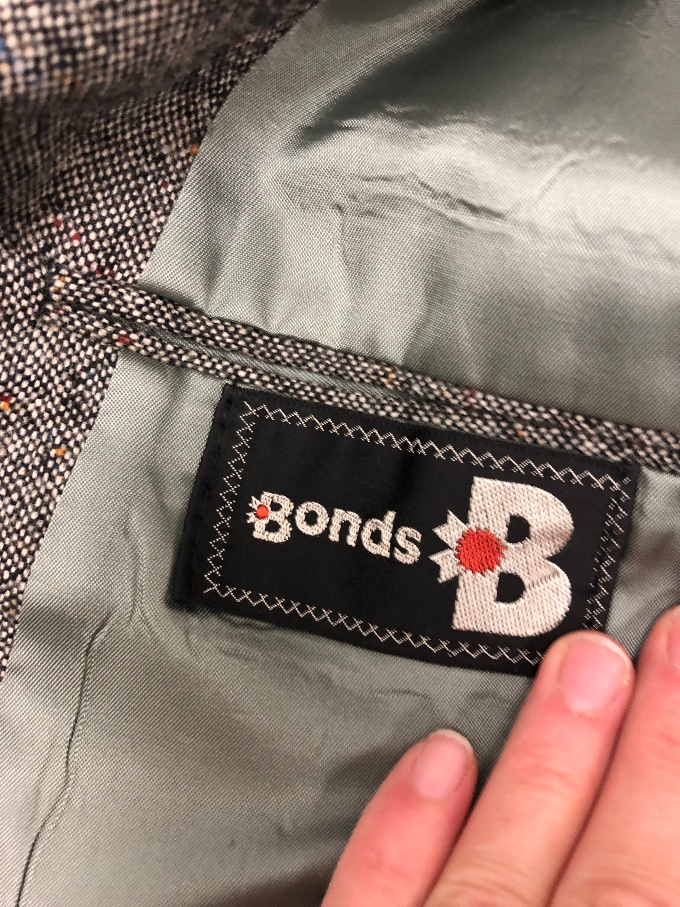 Vintage 70s Bonds Men's Black Gray Sport Coat DONEGAL - Etsy