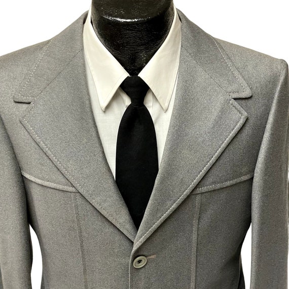 Vintage 70’s Louis Roth BESPOKE Men's Gray Sport Coat… - Gem