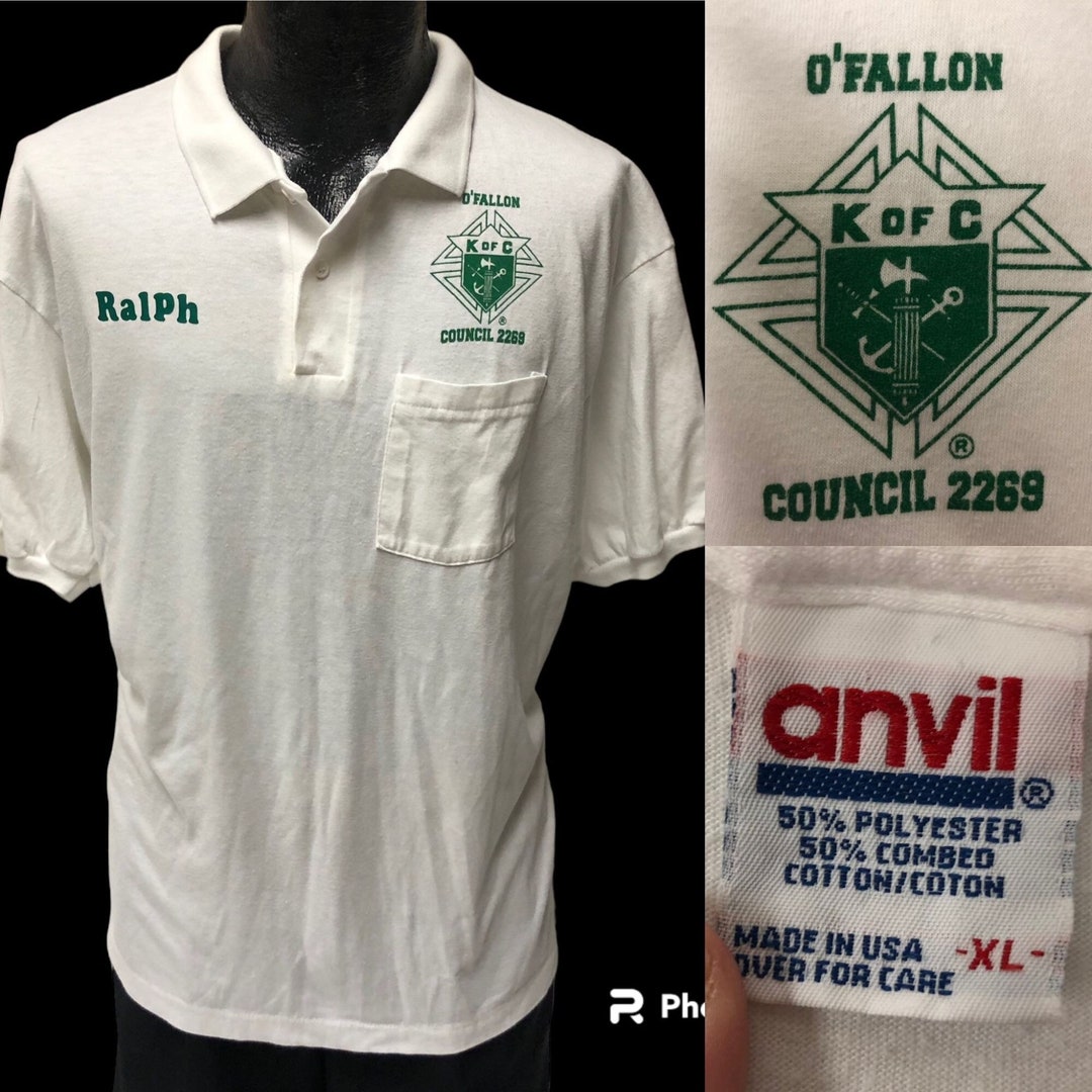 Vintage Anvil Polo O' Fallon K of C KNIGHTS COLUMBUS FRATERNITY Council ...