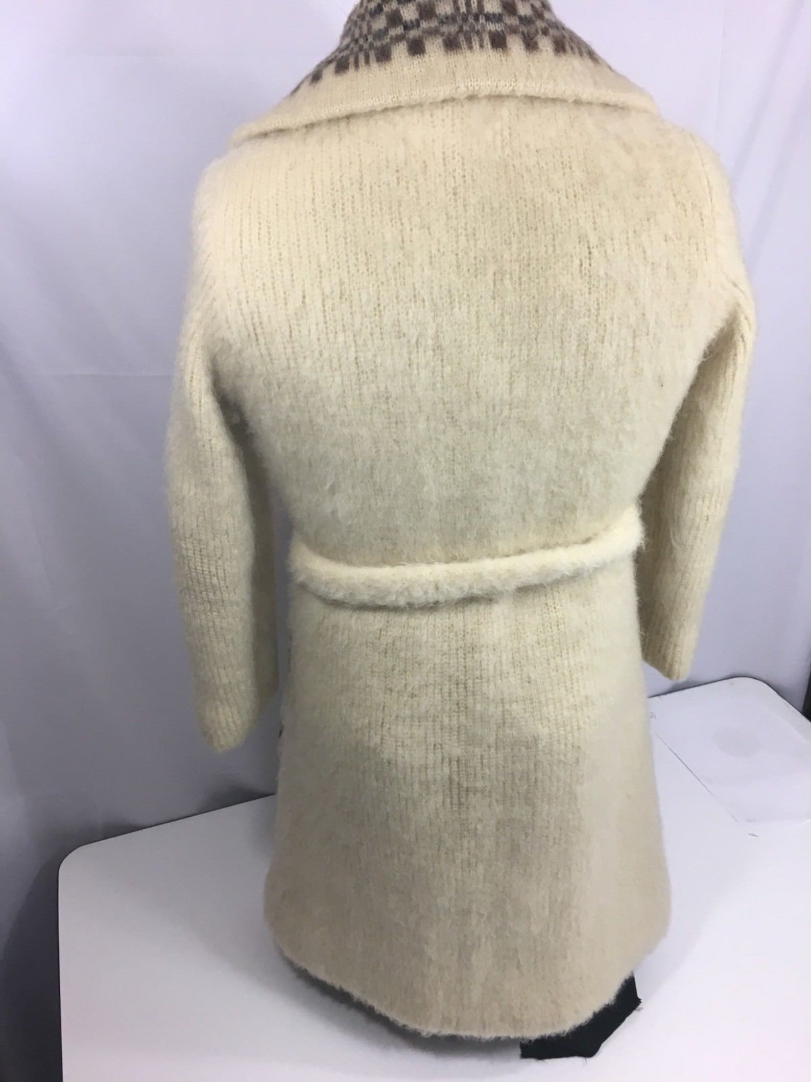 Vintage Vtg 60's 70's Women's Icewool NORDIC Icelandic Fairisle Belted ...