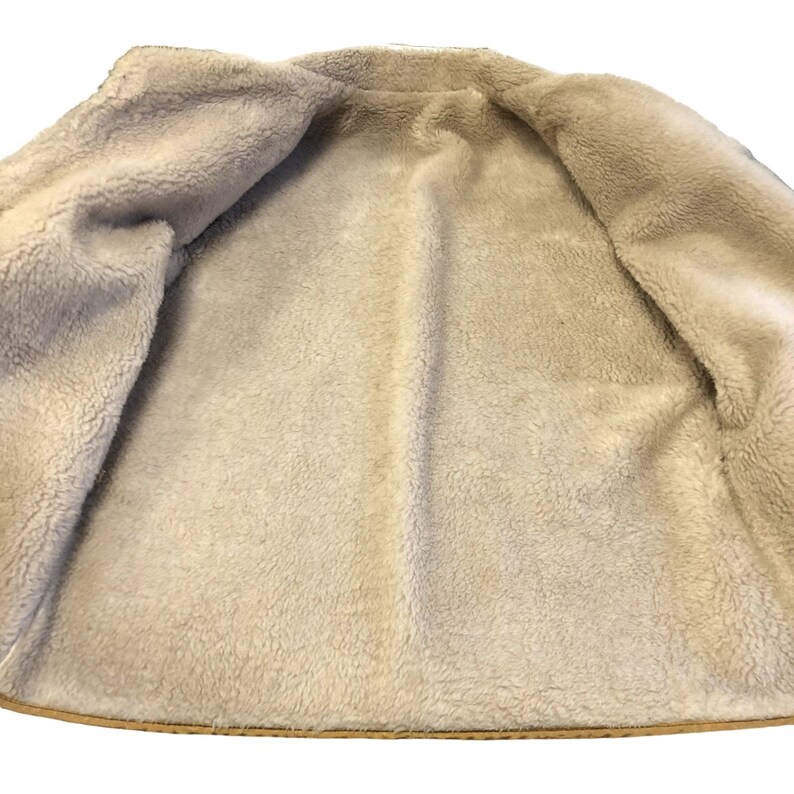 Vintage 70's Brown Cowboy Western Fleece Sherpa Lined Coat Rancher Work ...