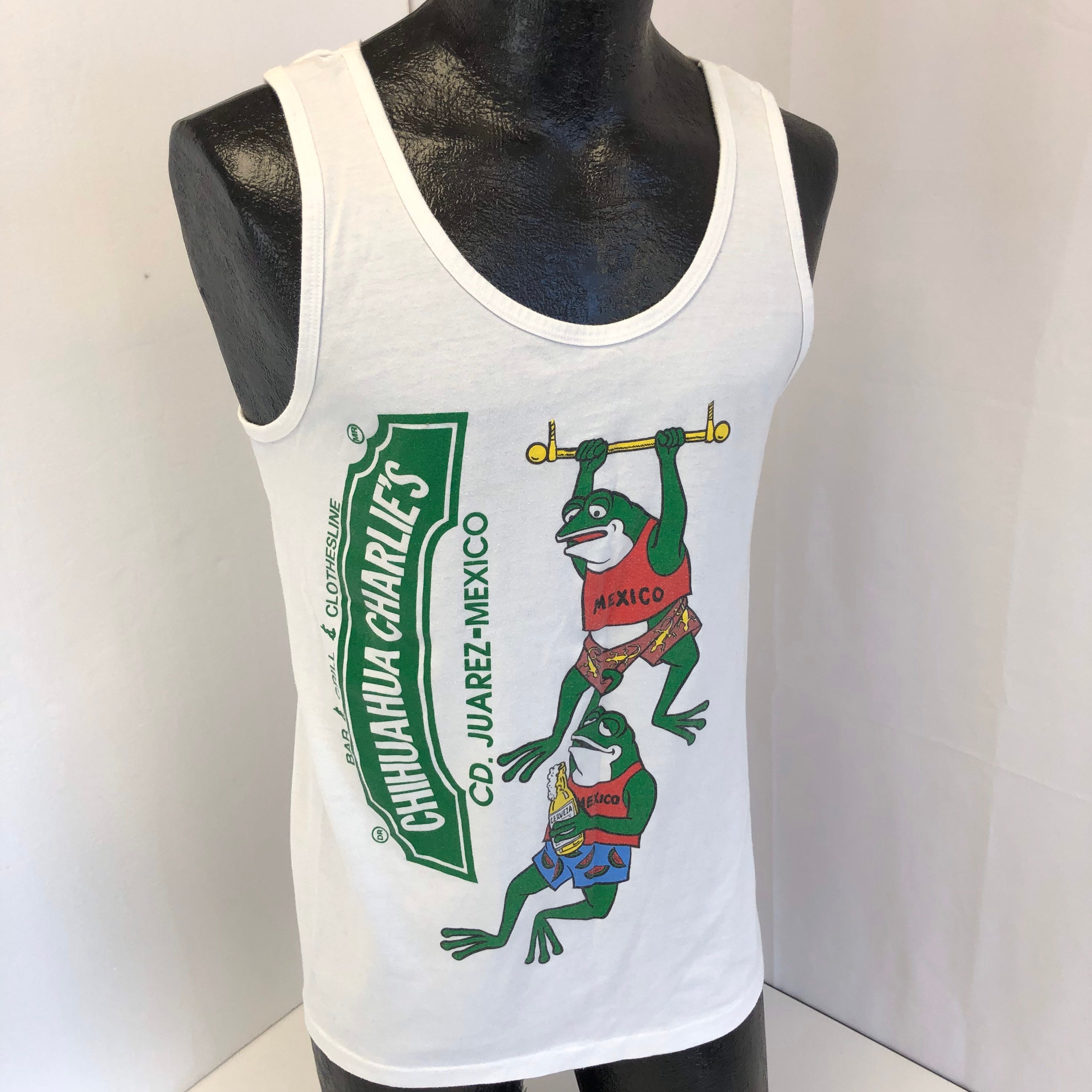 Vtg 90's Carlos'n Charlies Mexican Bar Grill Drunken FROGS & BEER ...